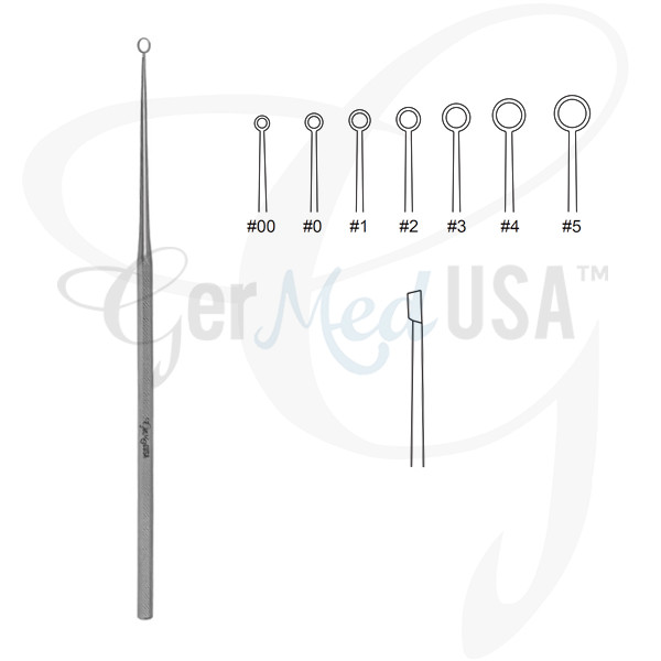 Buck Ear Curette Straight Sharp | Ear Instrument | GerMedUSA Inc.
