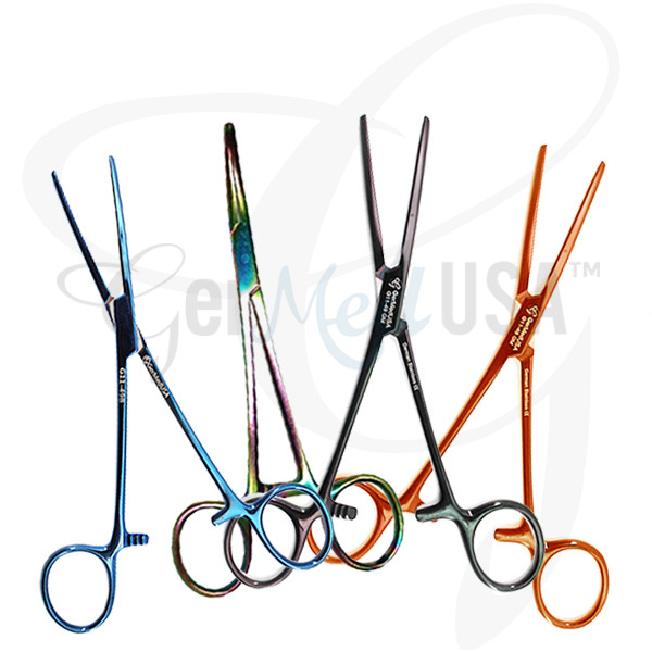 Carmalt Forceps 6 1/4" Color Coated Straight | GerMedUSA Inc
