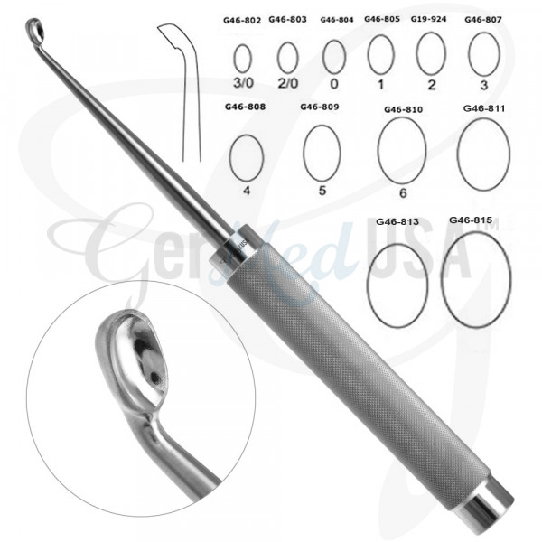 Cobb Curette Stainless Handle 11” Angled | GerMedUSA Inc