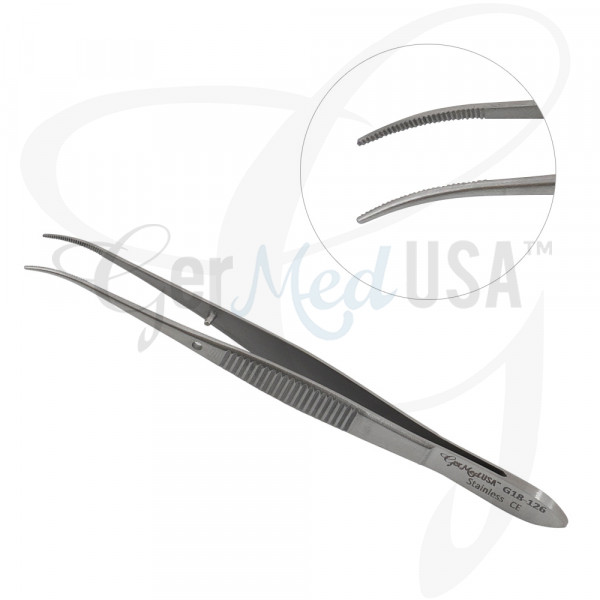 Eye Dressing Serrated Forceps | GerMedUSA Inc.