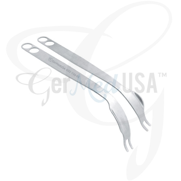 Flared Cobra Retractors 15" Double Prong | GerMedUSA Inc.