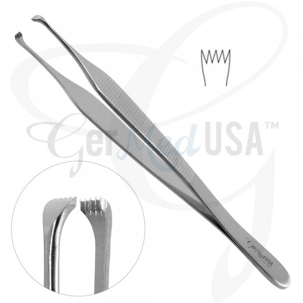 Beasley Babcock Tissue Forceps Cross Points 4 3/4"