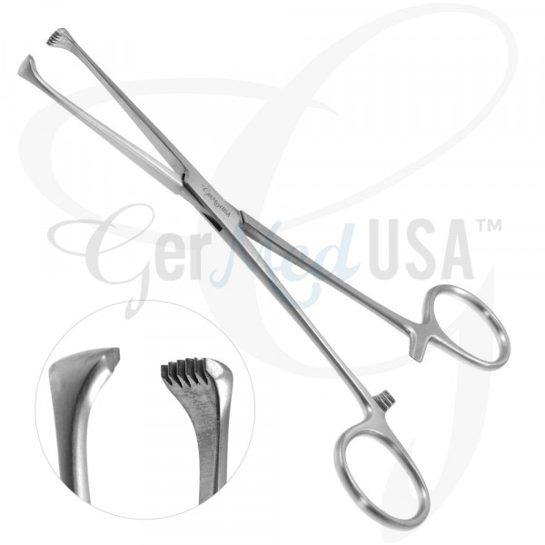 Boys Allis Tissue Forceps 5x6 Teeth 6" Heavy Pattern