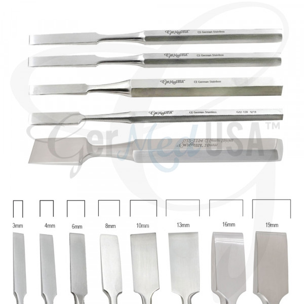 Hoke Osteotomes Straight Set of 8 | 20% Off | GerMedUSA Inc