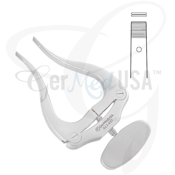 Spreader Calcaneal 3 3/4" 6mm Blade Serrated with Thru Hole