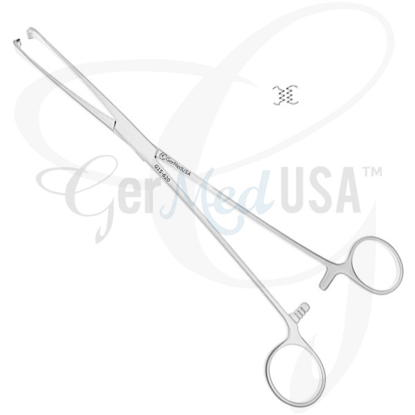 Teale Vulsellum Forceps Curved Sideways 4x5 Teeth | GerMedUSA Inc