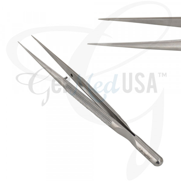 Micro Tying Forceps Straight Round Body With Counter Balance 13cm