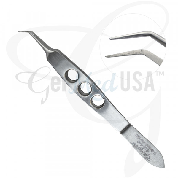 McPherson Suturing Forcep Angled Smooth Jaws with Tying Platform