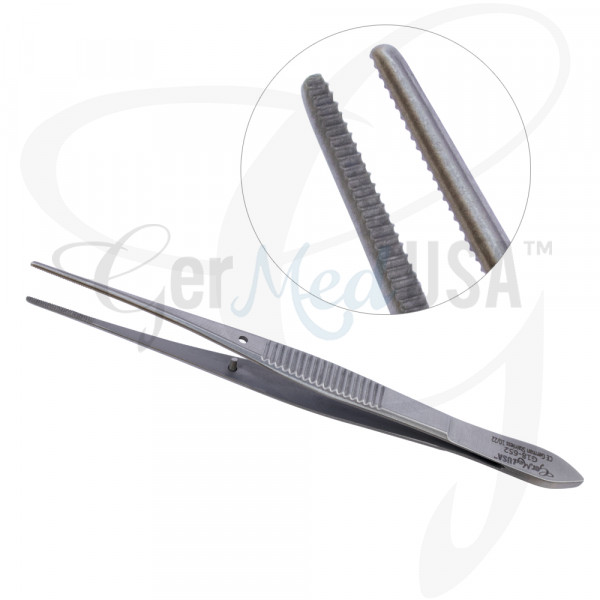 Dressing Forceps 10cm Straight Delicate | GerMedUSA Inc.