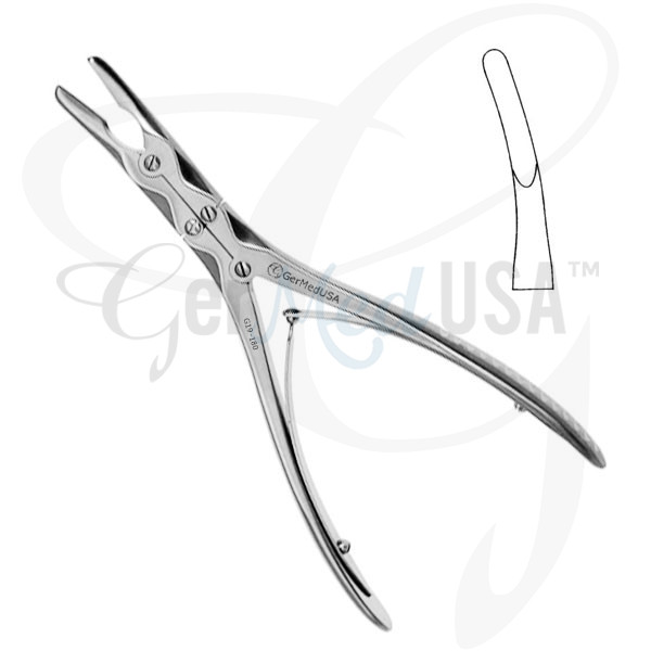 Zaufal Jansen Rongeur 7" Curved 4mm Double Action | GerMedUSA Inc