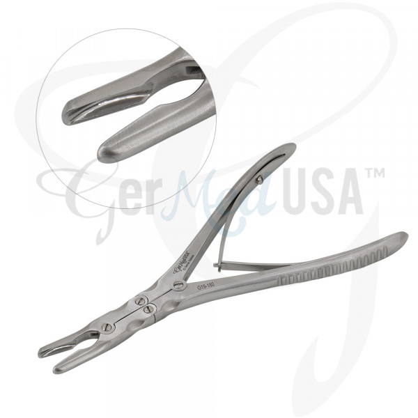 Zaufal Jansen Rongeur 7" Curved 4mm Double Action | GerMedUSA Inc