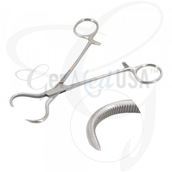 Lewin Bone Forceps 7" Slightly Curved Serrated Jaws | GerMedUSA Inc