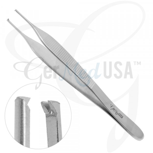 Hudson Tissue Forceps 4 3/4 Inch 1 x 2 Teeth | GerMedUSA Inc
