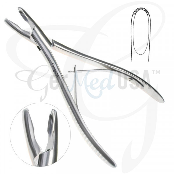 Rat Tooth Rongeur 8" Straight 8mm Single Action | GerMedUSA Inc