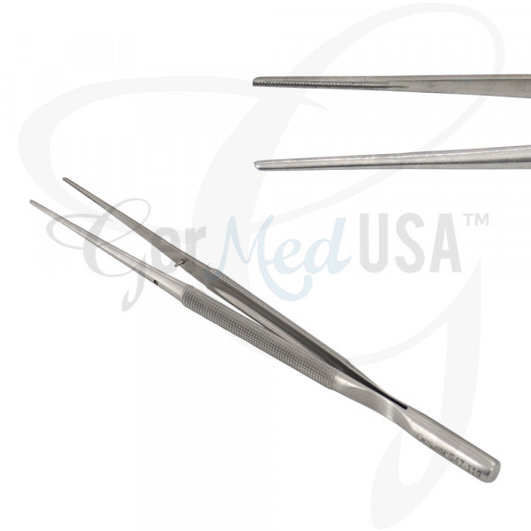 Debakey Micro Forceps 19cm Straight Round Handle With Counter Balance