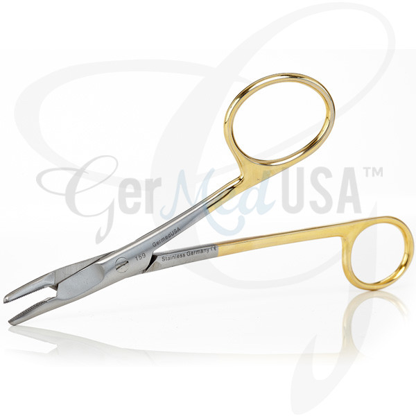 Gillies Needle Holder One Large Offset Ring TC | GerMedUSA Inc.