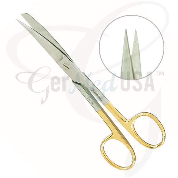 Operating Scissors Blunt Blunt Curved TC | GerMedUSA Inc