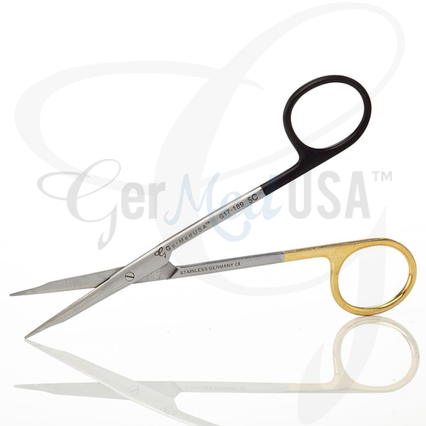 Steven's Tenotomy Scissors TC Straight Super Sharp Gold Rings and Shanks